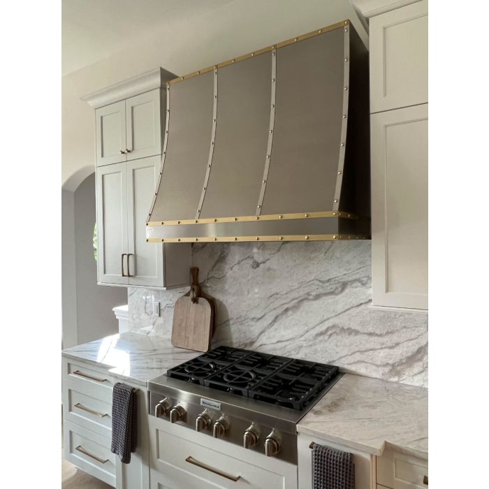 Stainless steel and brass range hood store