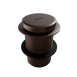 Oil Rubbed Bronze Push Button Tub Drain | CopperSmith