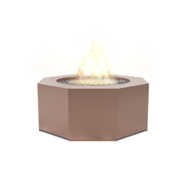 Octagon Gas Fire Pit – Handcrafted Outdoor Copper & Brass Fire Feature