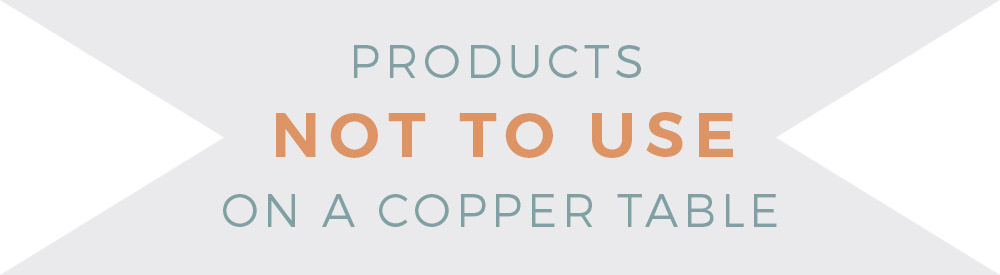 Clean Copper Table Tops | Cleaning Hammered Copper Furniture